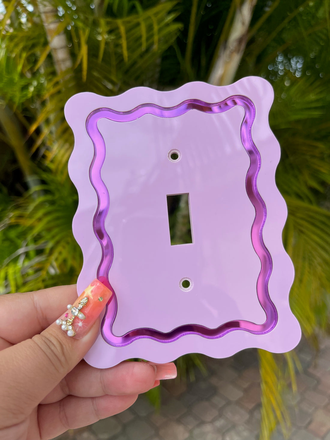 Squiggle Mirrored Light Switch Single Cover – Studio Nena