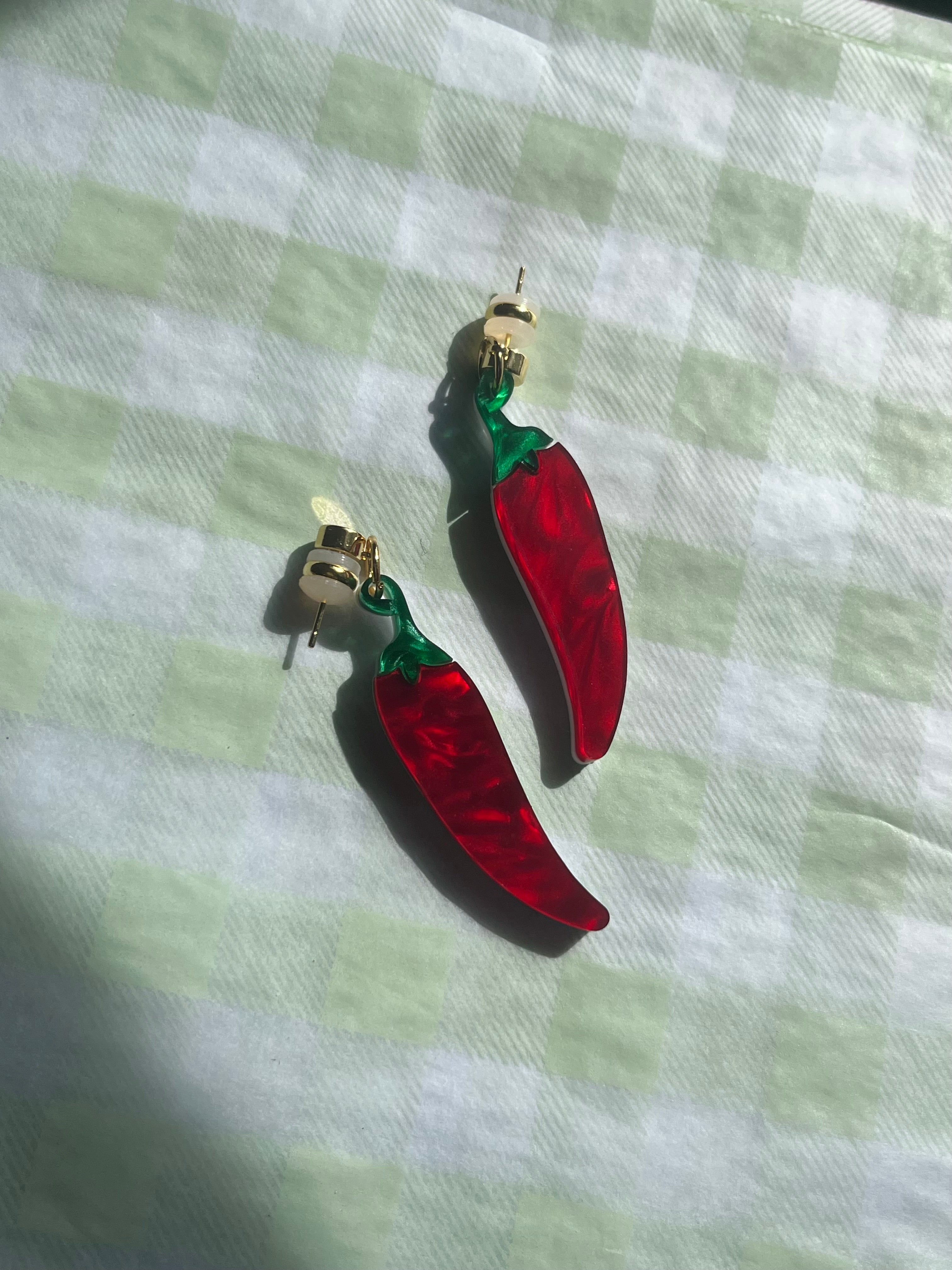 Chili Pepper Food Acrylic Lightweight Earrings – Studio Nena